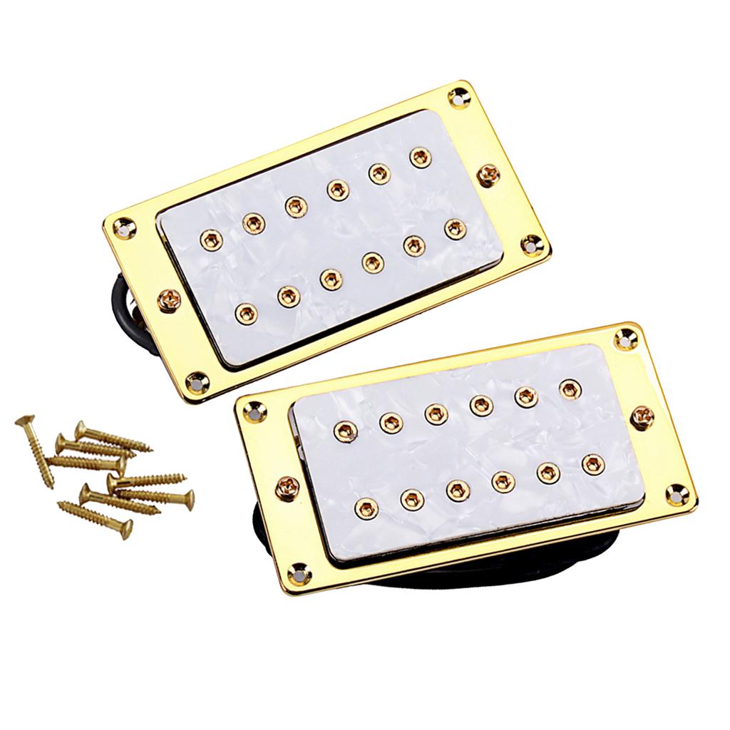 Buy Humbucker Golden Frame Pickup Set for Electric Guitar Parts ...