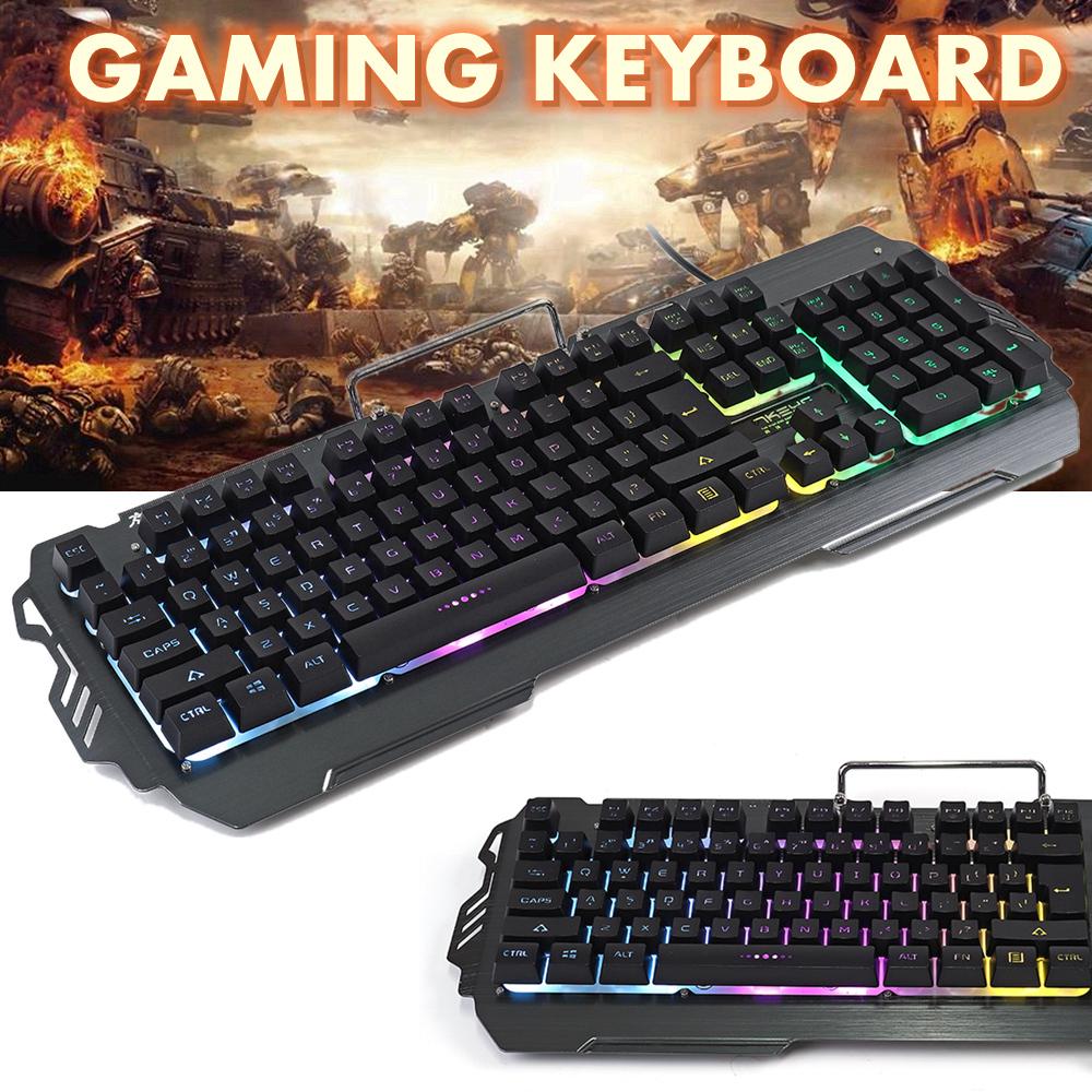 Buy 104Key Laser Waterproof Ergonomic Floating Keyboard Backlit Wired ...