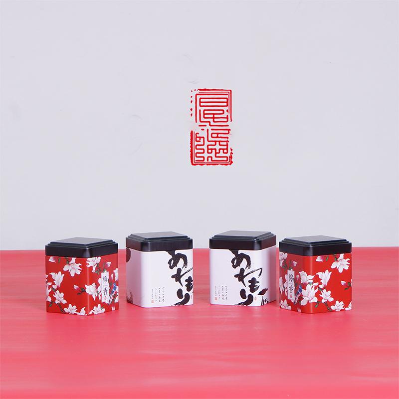 Tea Sealed Box Kitchen Storage Tin Square Can Candy Iron Canister ...