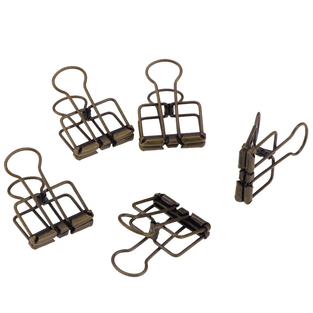 Buy 5 Pieces Hollow Long Tail Clip Paper Photo Folder Dovetail Bill ...