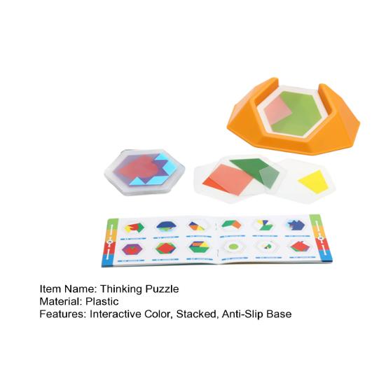 1 Set Children Thinking Jigsaw Puzzle Interesting Color Code Puzzle ...