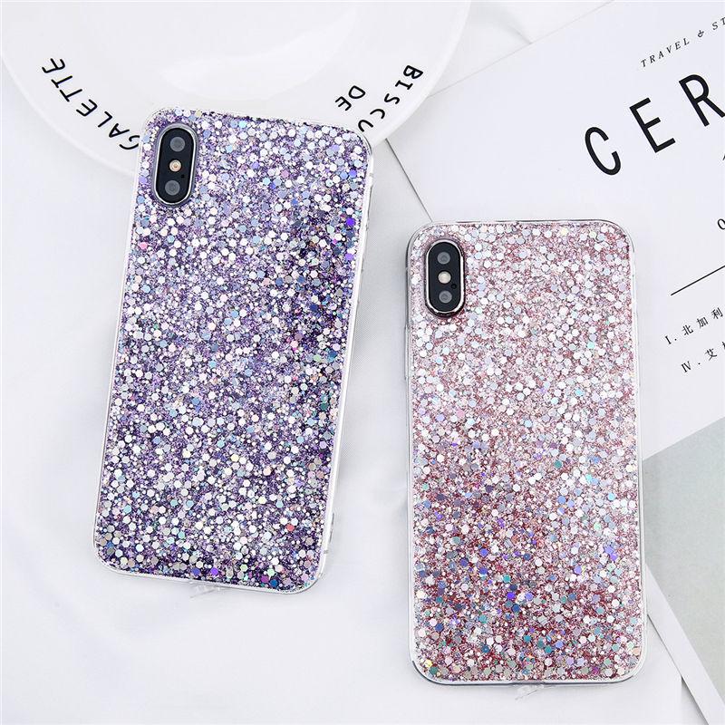 Buy Luxury Bling Glitter Shiny Phone Case Soft Gel TPU+IMD Gloss Back ...