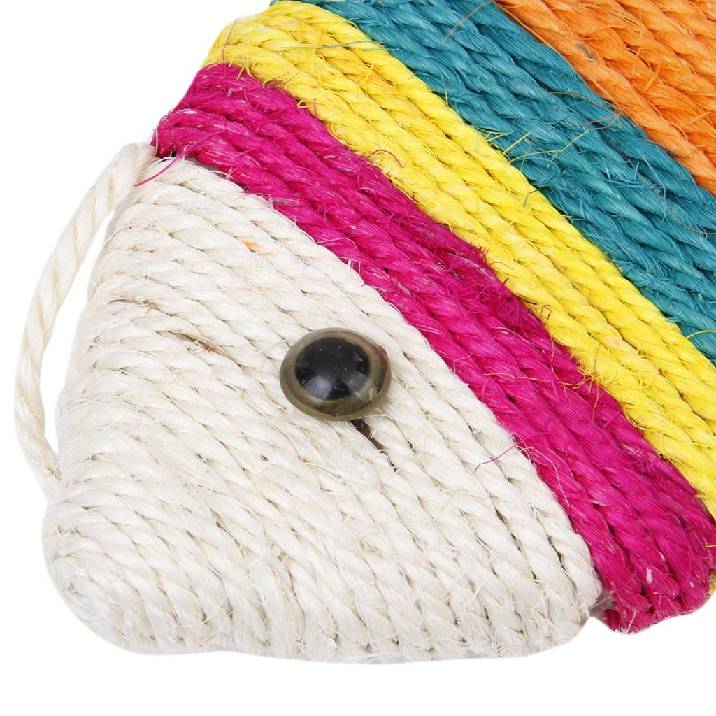 Buy Cat Kitten Scratching Board Fish Shape Sisal Scratch Scratcher Pet ...