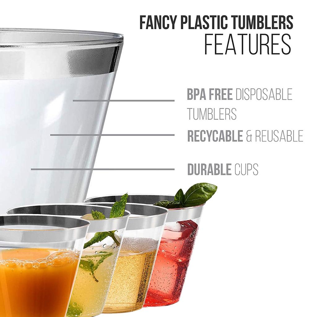 Cheap 9 Ounce Clear Plastic Cups (100 Count) Disposable Party Cups,Old ...