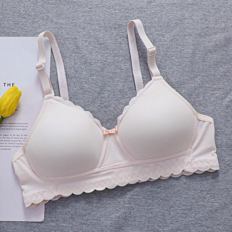 Buy Simple Pure Cotton Girl Underwear Student Bra Developmental Thin ...