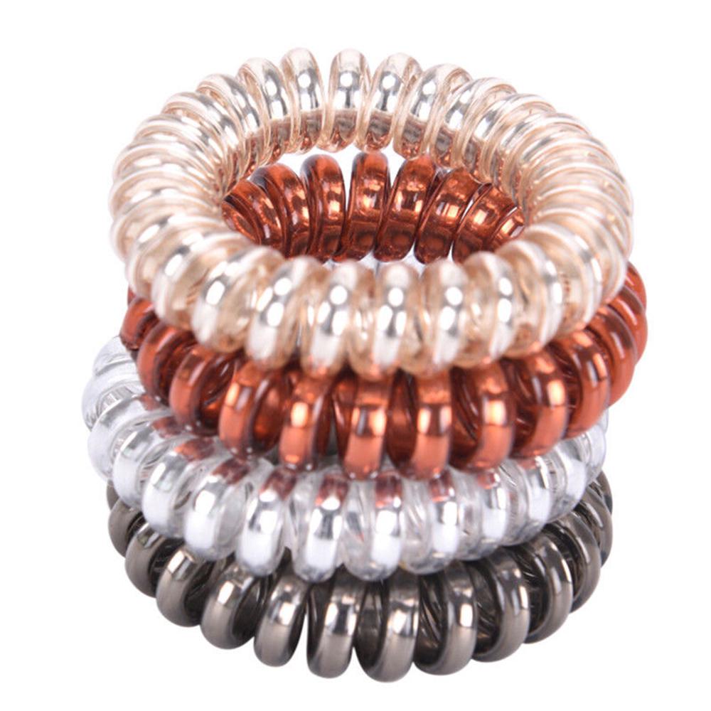 Buy Rubber Telephone Wire Hair Ties Spiral Slinky Hair Head Elastic ...