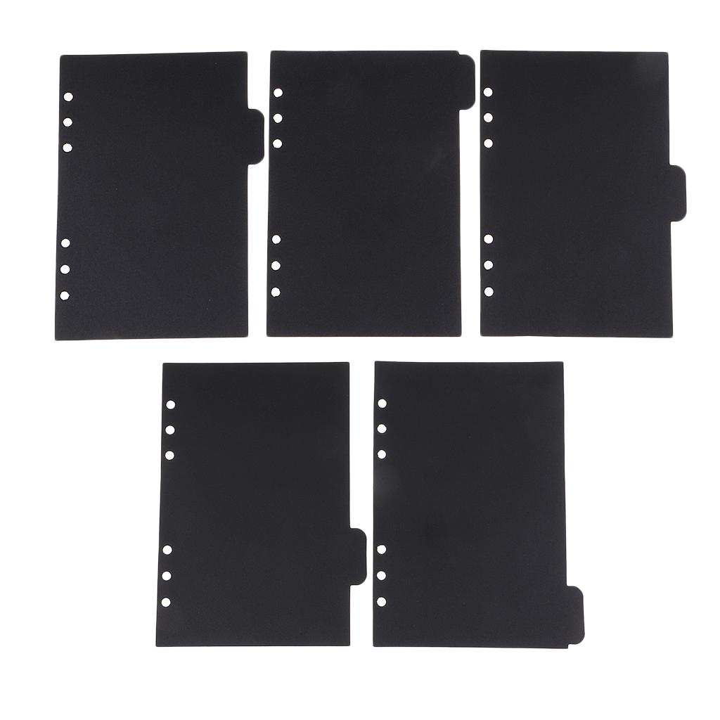 5 Piece A5 Kraft Tabbed Paper Planner Notebook Divider Index Page Brown ...