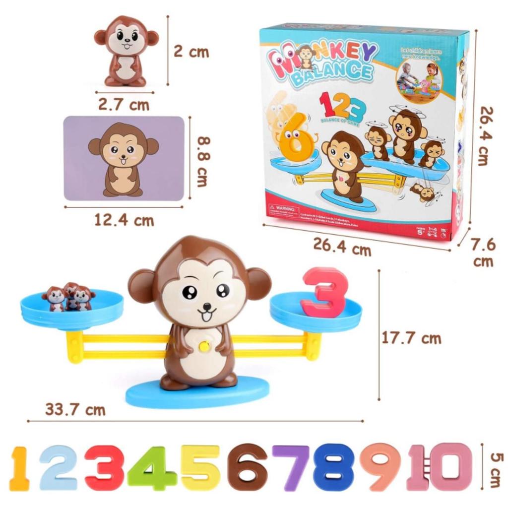 Cheap Math Toy, Monkey Balance Math Cards Digital Block Educational ...