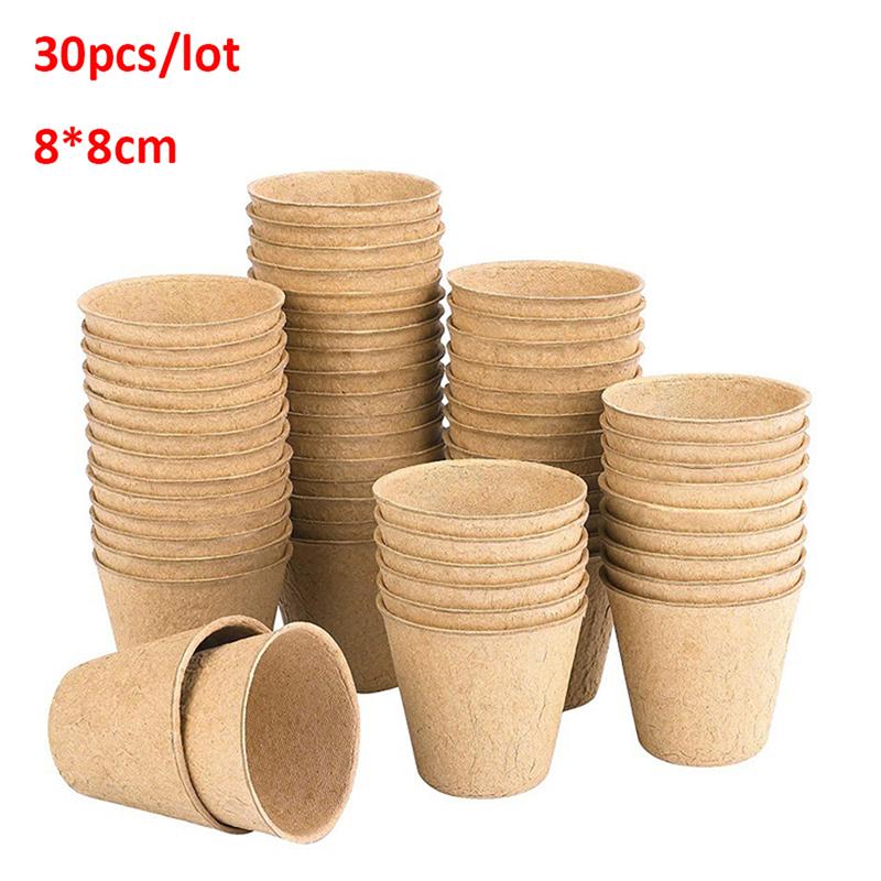 Cheap 10/30Pcs Paper Plant Grow Flowers Pot Nursery Cup Kit ...