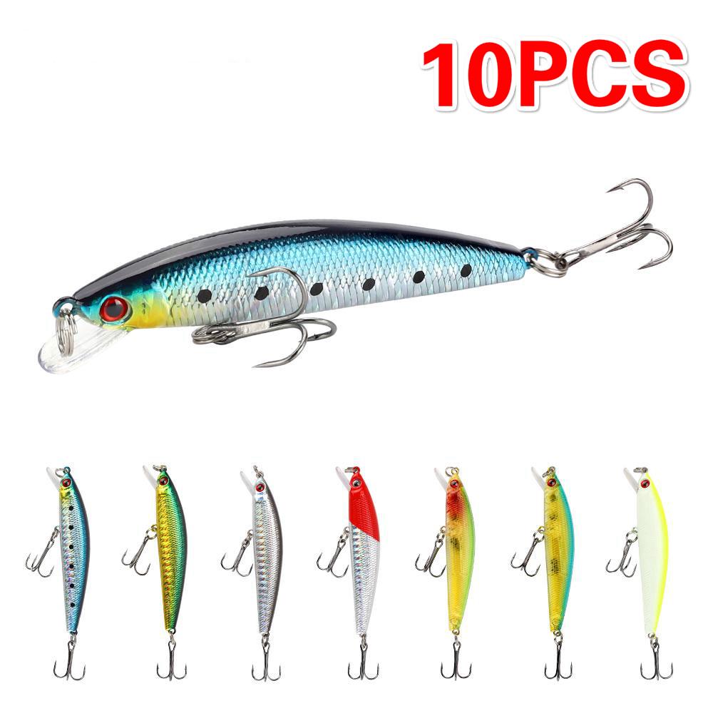 3D eyes Minnow Fishing Lure 1Pcs Floating Artificial Bait Bass Wobblers Hard Isca Artificial ...