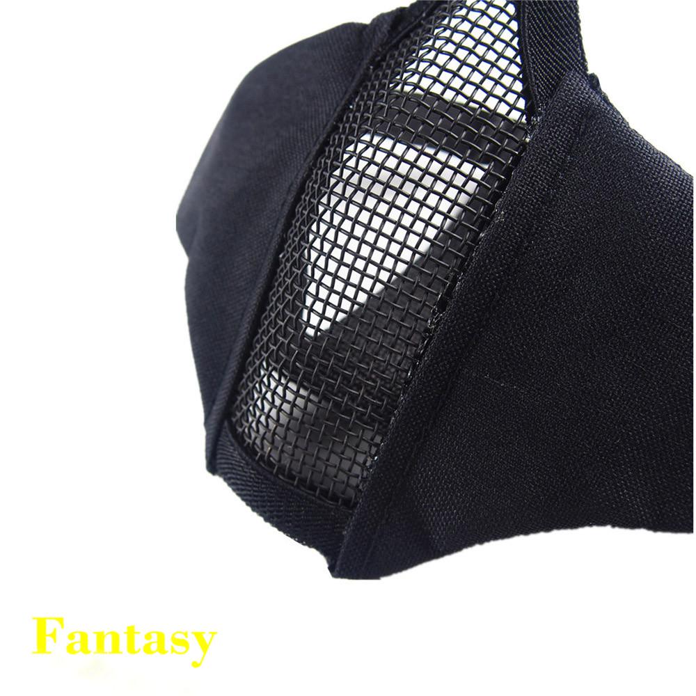 Buy Protective Strike Metal Mesh Metal Mask Half Face Tactical Military ...