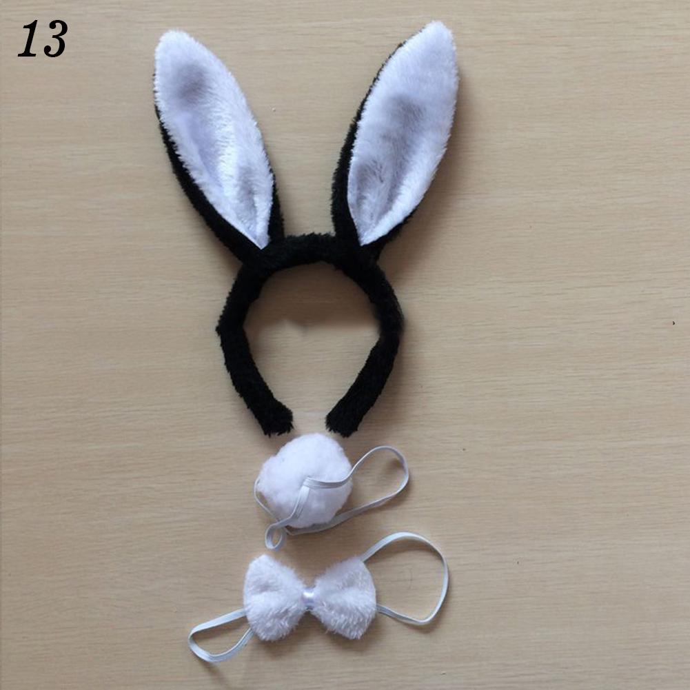 Buy EASTER Plush Bunny Rabbit Headband Ears Tail Fancy Dress Bow Tie ...