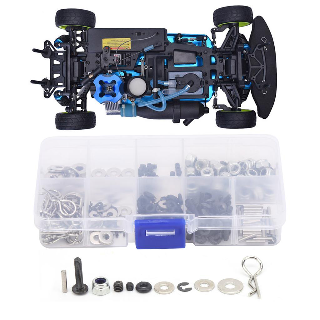340PCS RC Screw Kit Nuts Bolts Washers Hardware Fasteners Fit for HSP 1 ...