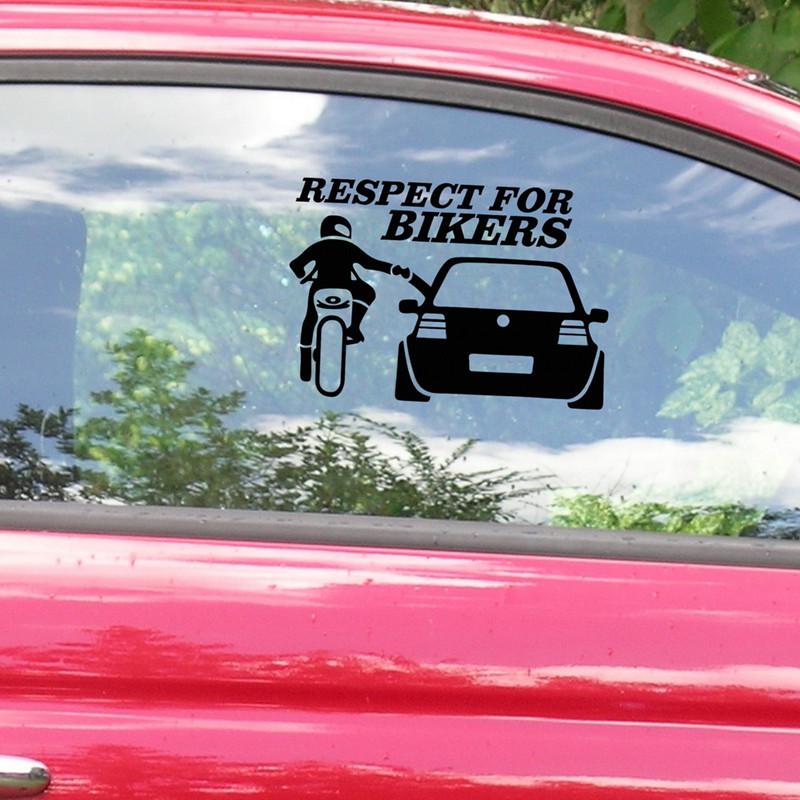 Buy Creative Vinyl Window Removable Respect For Bikers Auto Decoration ...