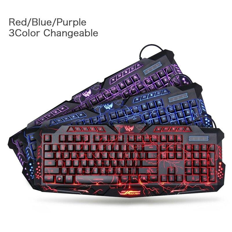 Buy M300 Backlit LED USB Wired 3 Color Breathing Waterproof Computer ...