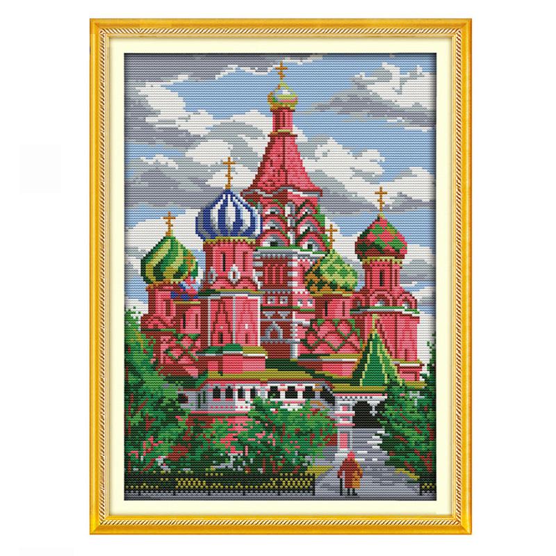 Buy Needlework DIY DMC 11CT Printed Cross Stitch Sets For Embroidery ...