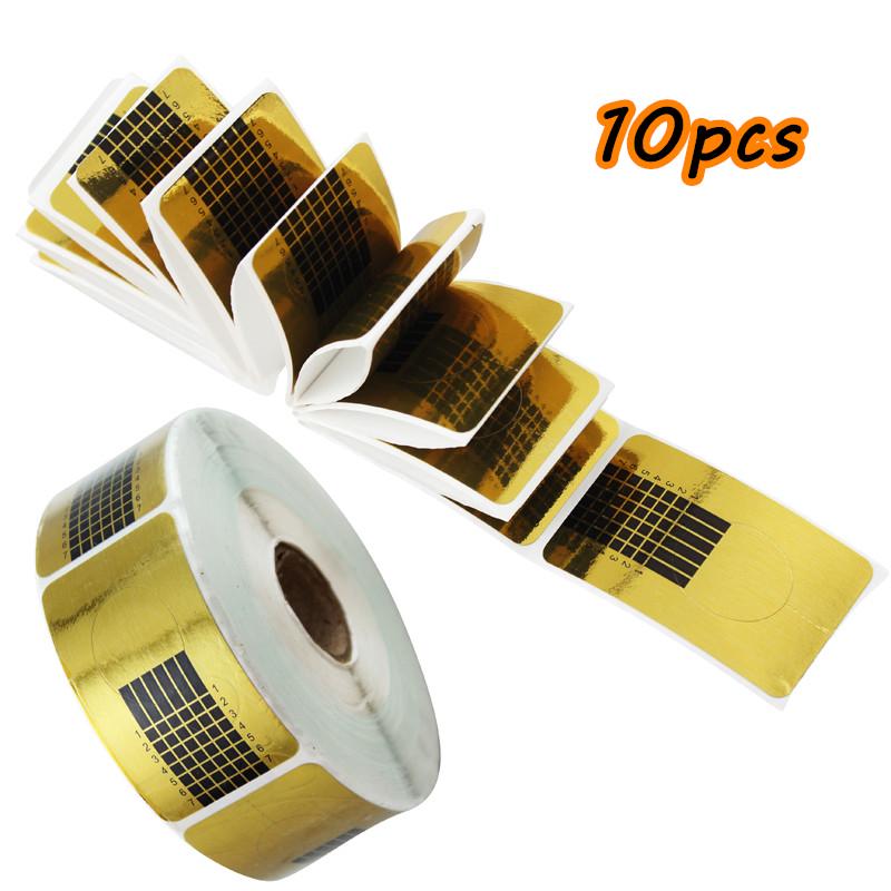 Buy Gold UV Gel Nail Manicure Nail Extension Sticker On The For Easy To ...