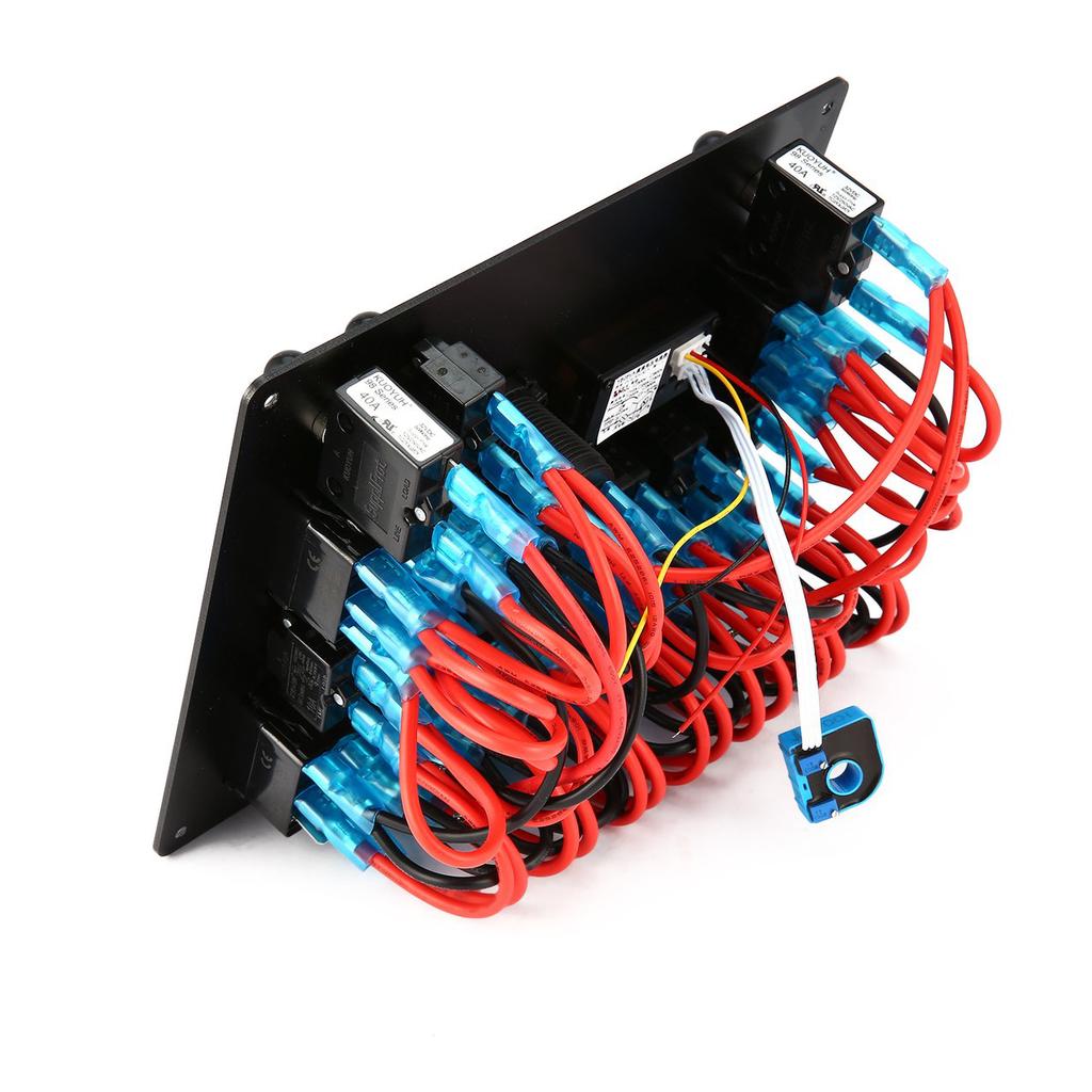 Buy DC/AC Main Control Panel 10 Gang Switch Panel Digital Current ...