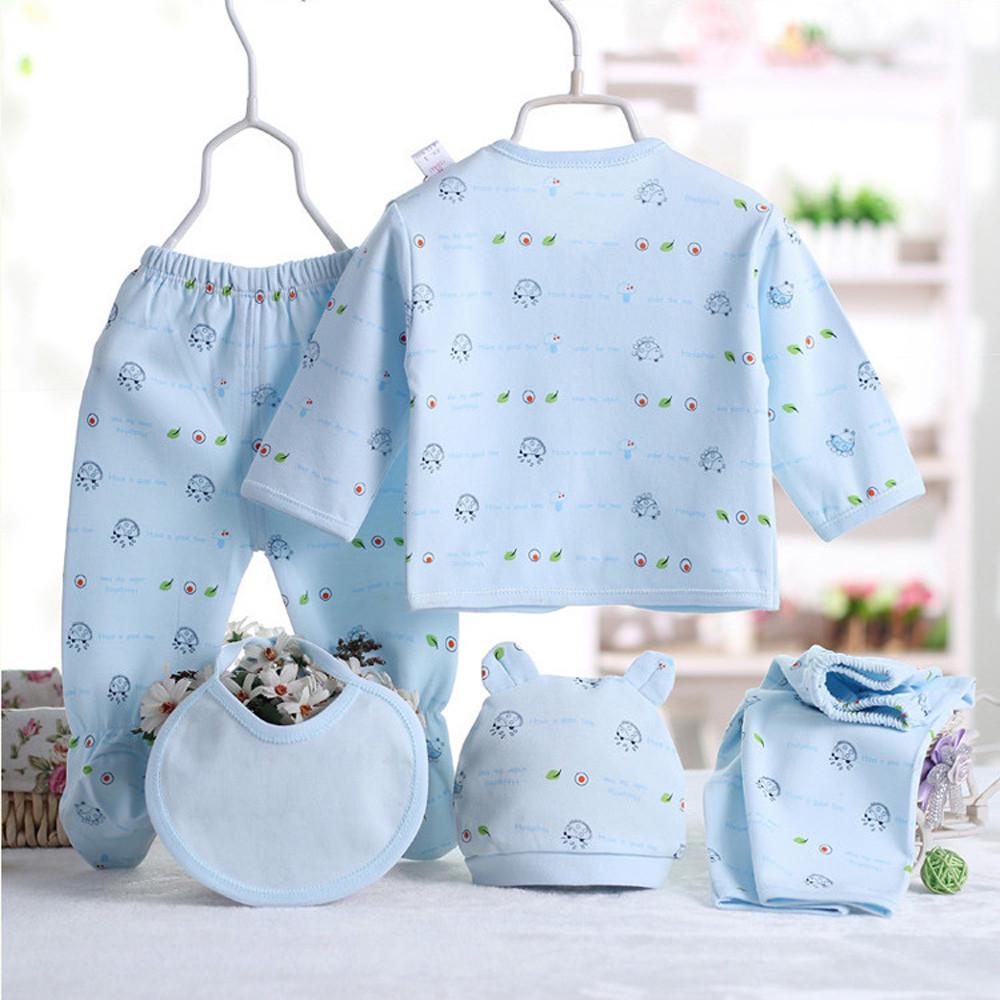 Buy Fashion Cute Newborn Baby Boy Girl Clothes Cartoon Long Sleeve Tops+Hat+Pants +Bib Outfit ...