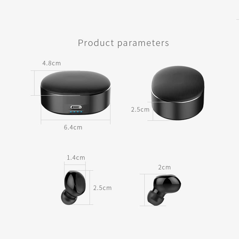 Buy B20 Mini Portable In-ear Noise Reduction Bluetooth V5.0 Stereo ...