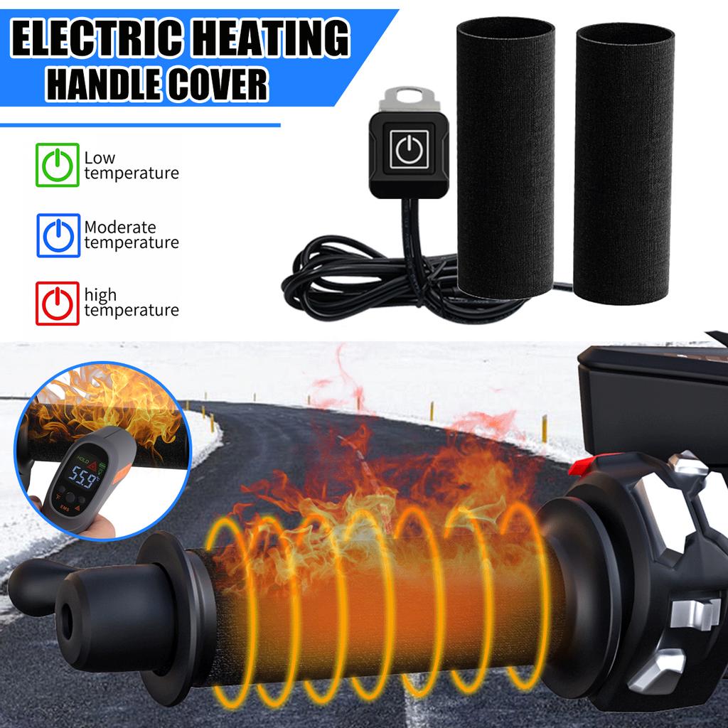 Buy 2x Motorcycle Electric Heated Grip Covers Low/Moderate/High ...