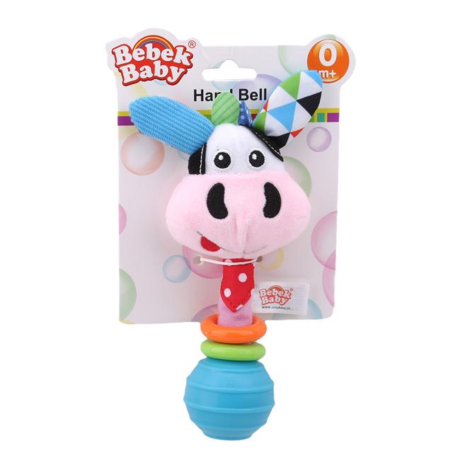 Buy Rattles Hand Animal Cartoon Bell Plush Toy Stick BB Rattle Toys for ...