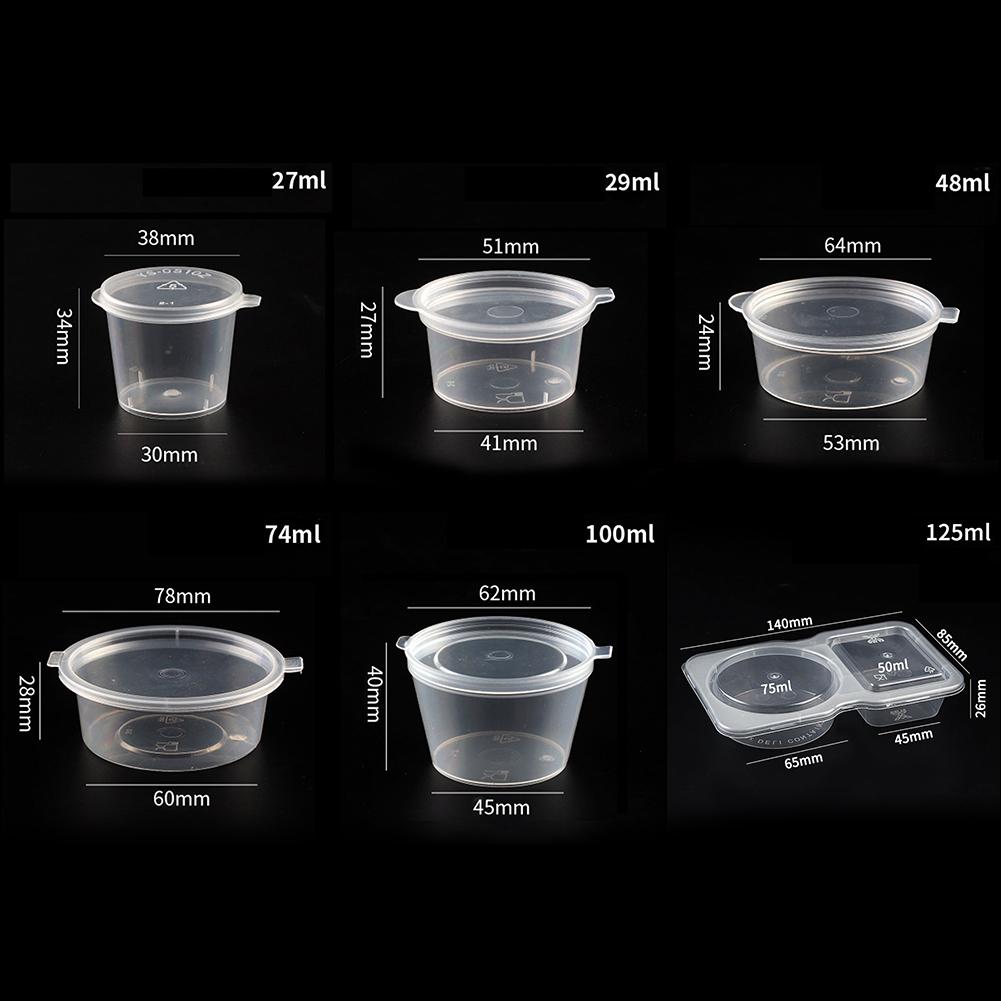 Buy Disposable Plastic Small Food Box Packing Condiment Containers ...