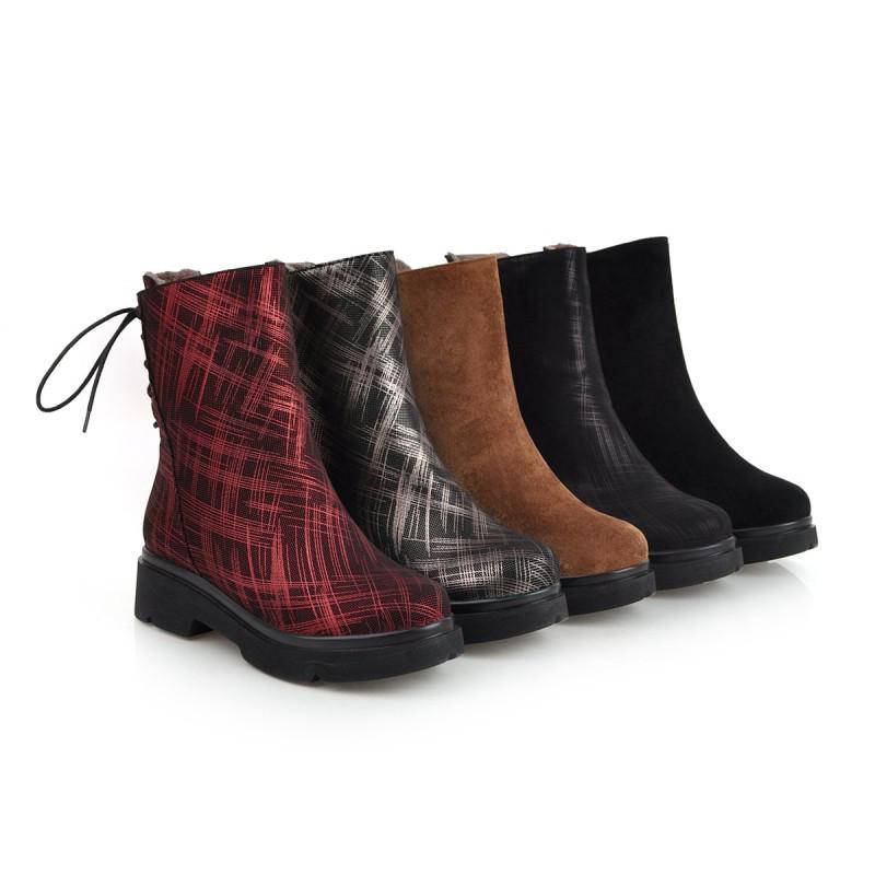 Buy Scrub Booties Thick with Martin Boots Round Head Women's Boots at ...