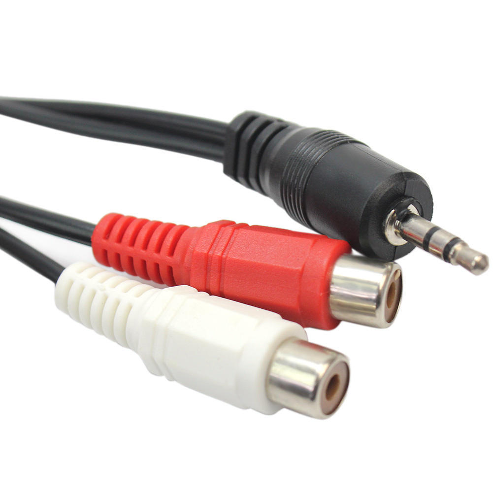 Buy 3.5mm 1/8" 1 Female To 2 Dual RCA Male Y Splitter Audio Stereo Aux ...