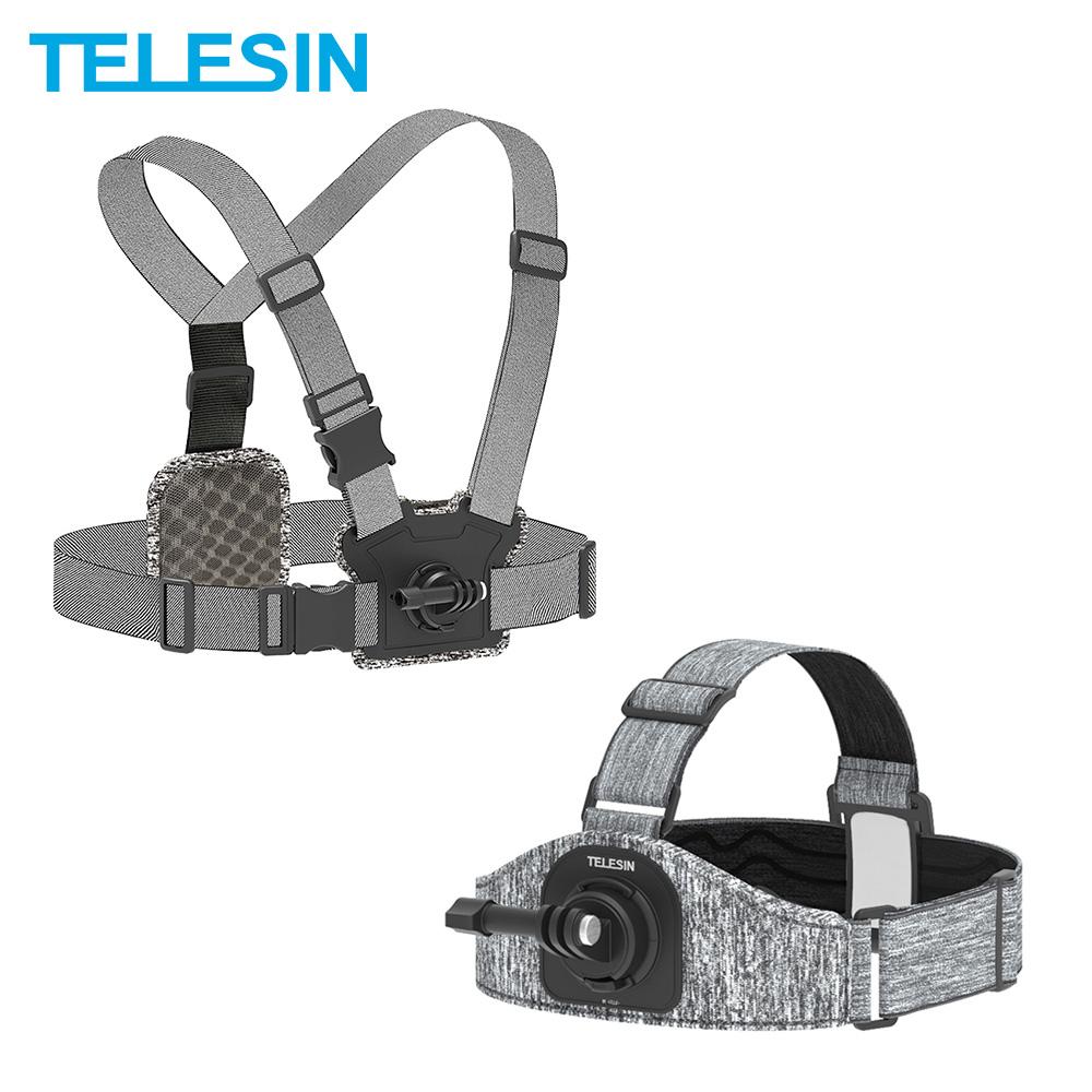 Buy TELESIN Head Chest Strap Mount Front Rear Holder Adjusttable for ...