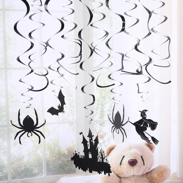 Buy 30pcs Halloween Hanging Swirl PVC Creepy Scary Theme Spiders ...