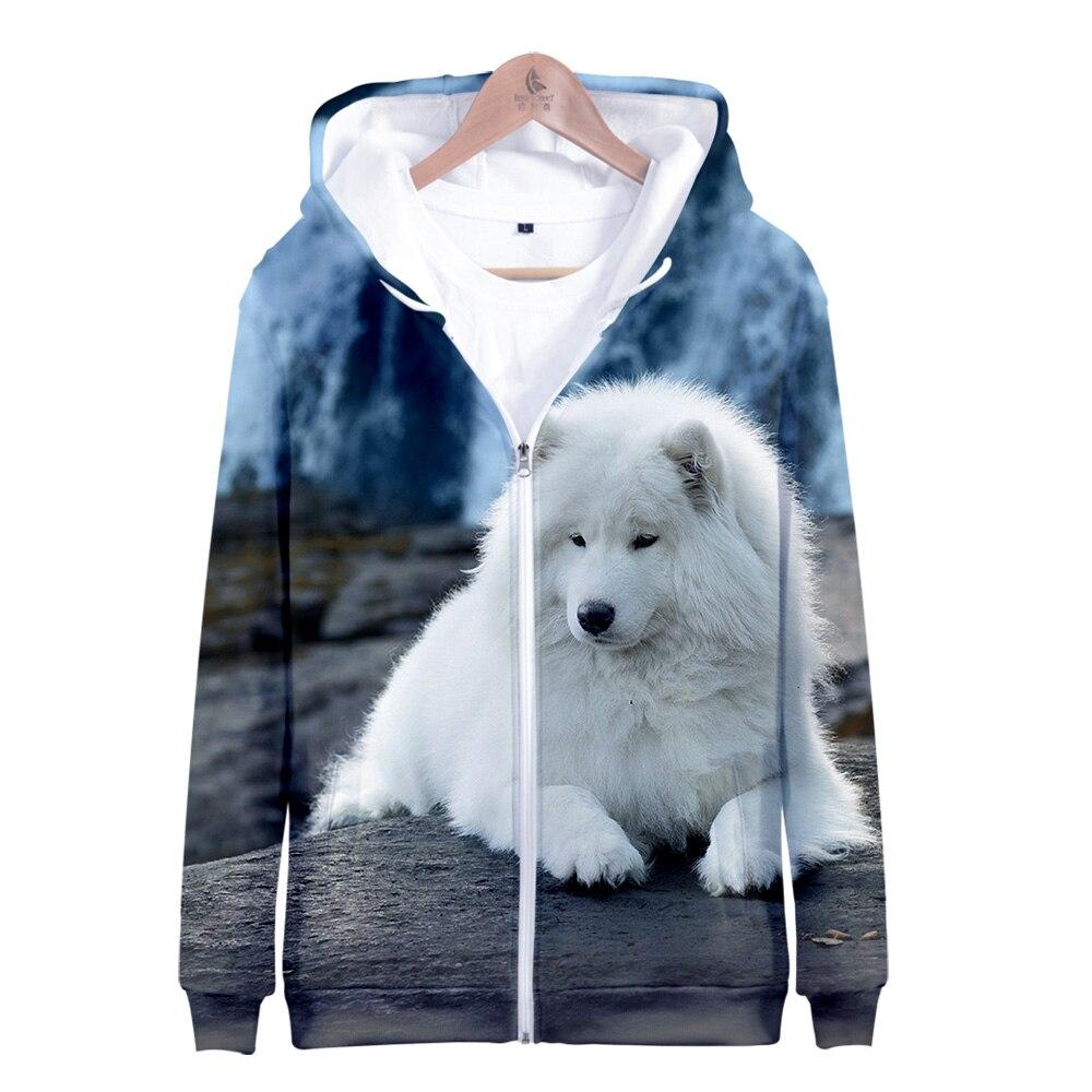 Buy 2021hot Sale Samoyed Zipper Jacket 3d Hoodies Sweatshirt Harajuku ...