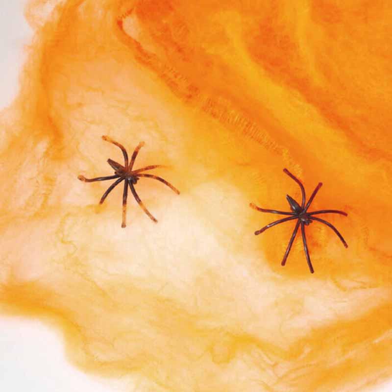 Buy 4 Color Spider Web Net With 2 Spiders Halloween Prop Party Bar ...