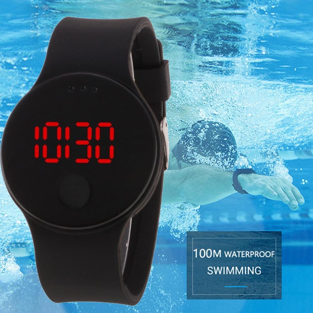 Buy 6 Color Luxury Men Waterproof LED Sports Electronic Silicone Strap ...