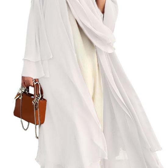Cheap Women Simple Elegent Beauty Lady Dress Chiffon Double Layer Robe ...