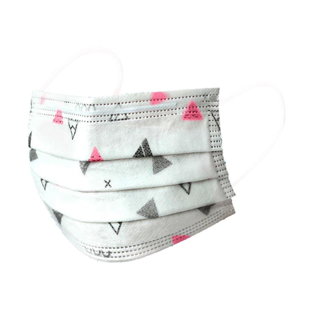 Buy 50PC Children Disposable Print Face Mask Industrial 3Ply Ear Loop ...