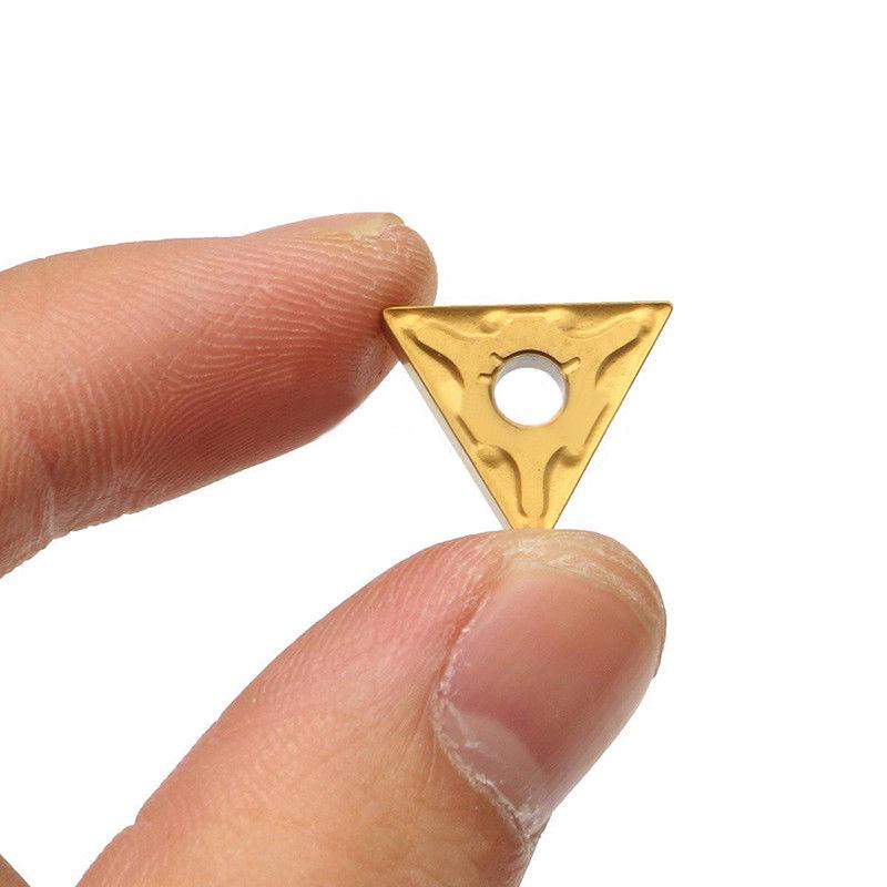 Buy 10pcs/Box Hot Lathe Carbide Triangle Tips Inserts Cutting Tools ...