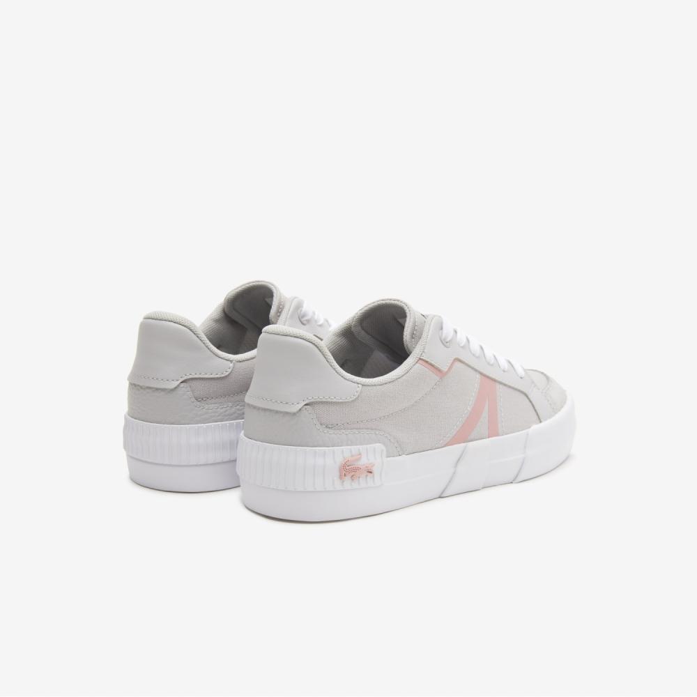 LACOSTE Women's L004 Textile Color Matching Sneakers [Light Gray] uygun ...