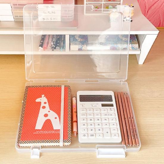 Cheap File Storage Box Easy Identification Clear File Storage Organizer ...