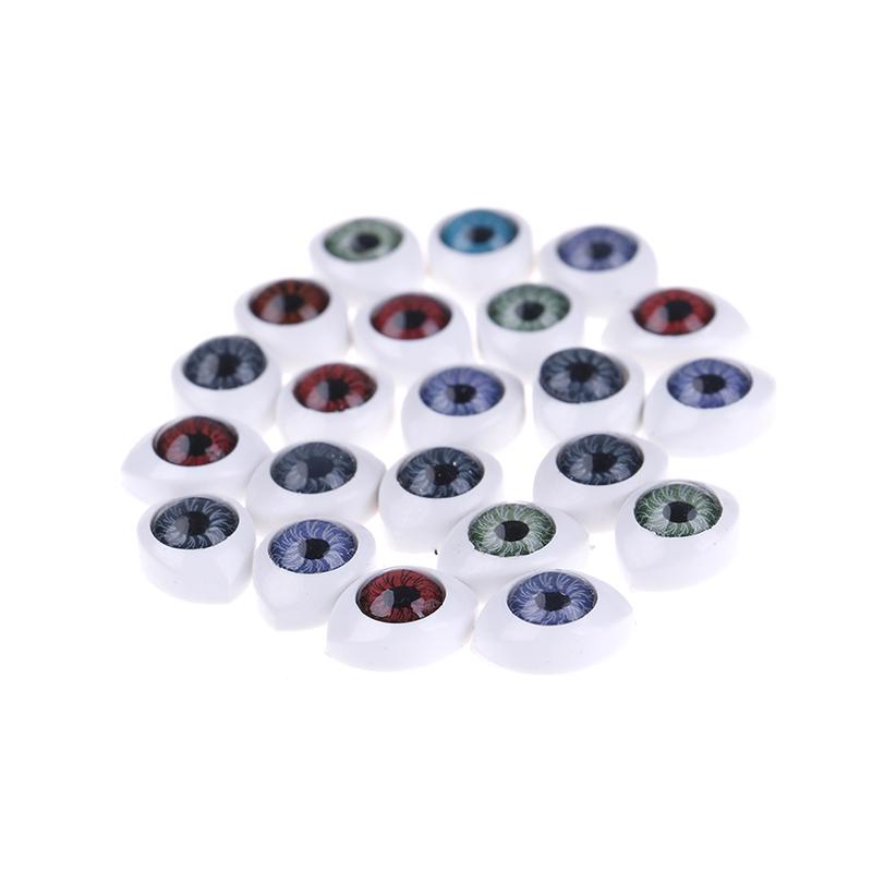Buy 20Pcs Plastic Fake Eyes Oval Eyeballs For Mask Dolls Bear Baby Toy ...