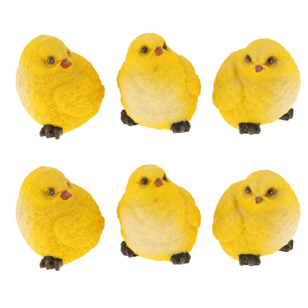 6x Artificial Realistic Chicken Figure Outdoor Garden Home Decoration ...