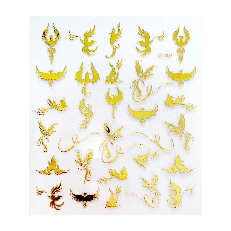 Cheap 3D Gold Dragon Nail Stickers Chinese Style New Year Nail Art ...