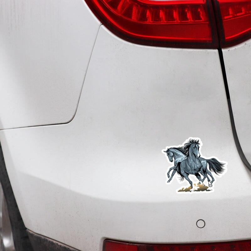 Buy Dazzle Cool Double Horse Galloping Animal Car Sticker PVC Body ...
