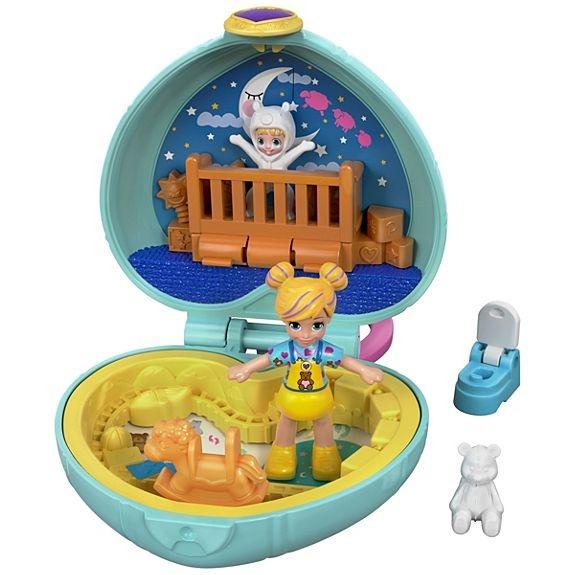 Polly Pocket Blue Polly und Baby Paxton Minibox-Set, 2 Minifiguren und ...