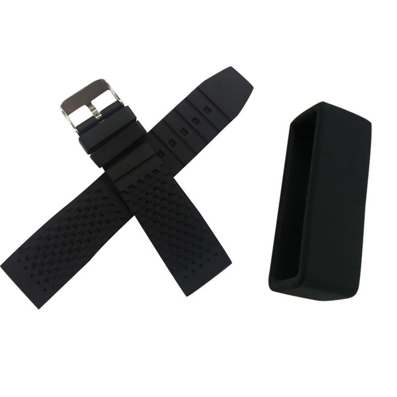 Buy 14mm~30mm Silicone Rubber Watch Band Loop Strap Small Holder Locker ...
