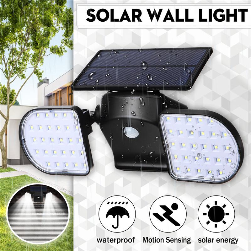 Buy 56LED Solar Dual Head Motion Sensor Lights Outdoor Garden ...