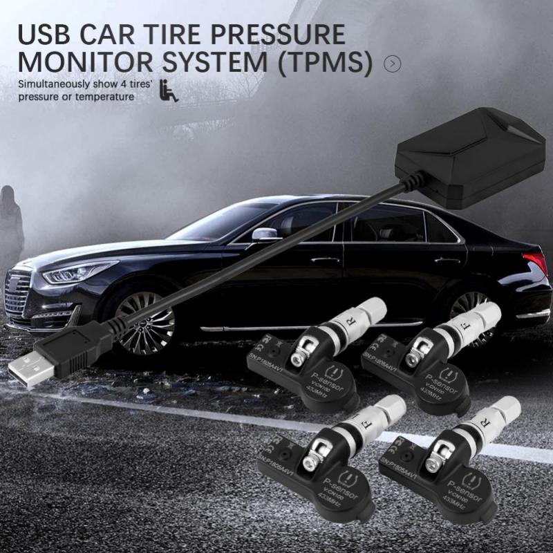 Buy USB Tire Pressure Monitor System TPMS Internal Sensors for Android ...