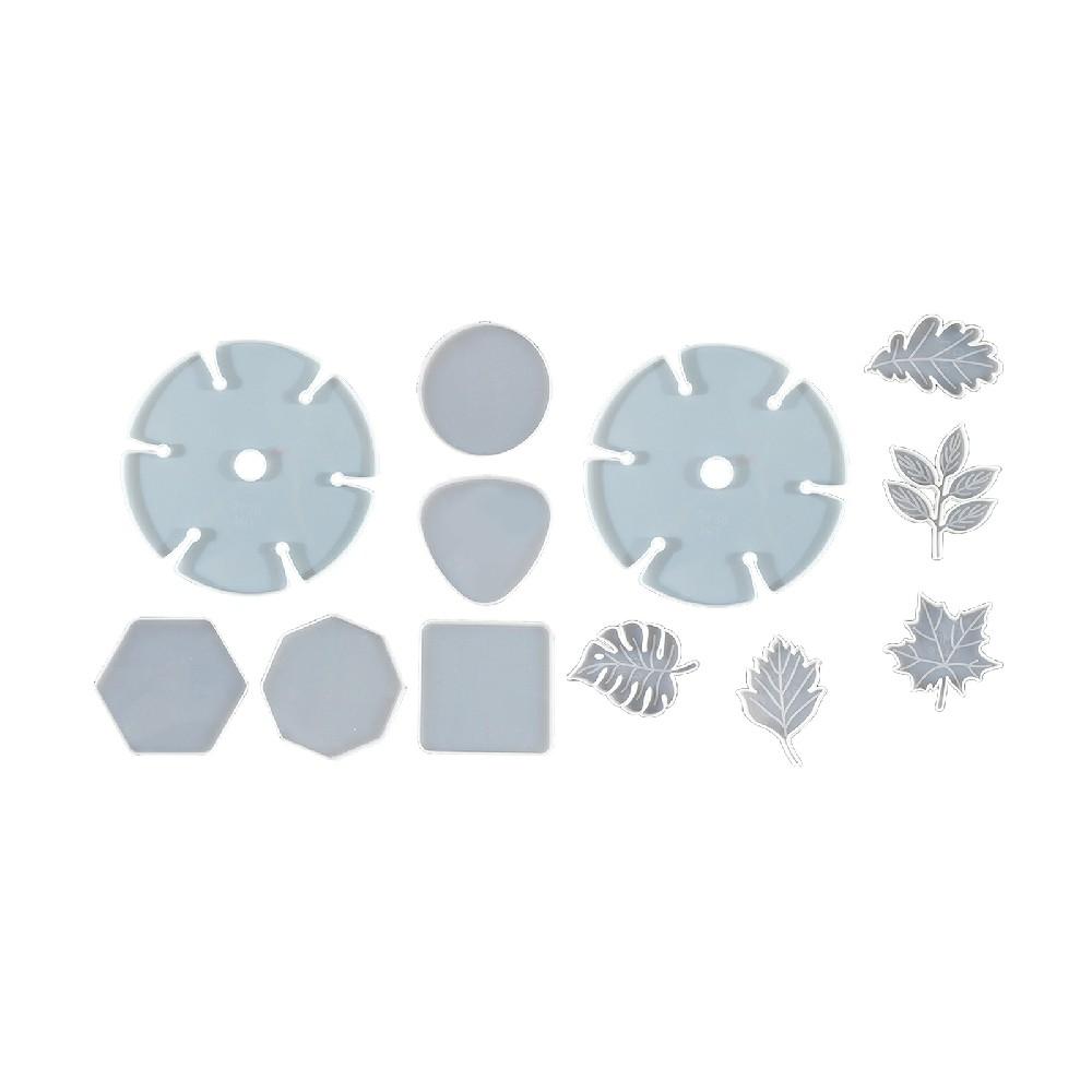 Buy Large Flower Shape Resin Coaster Molds DIY Silicone Tray for Fruit Cup Geode Agate Platter ...