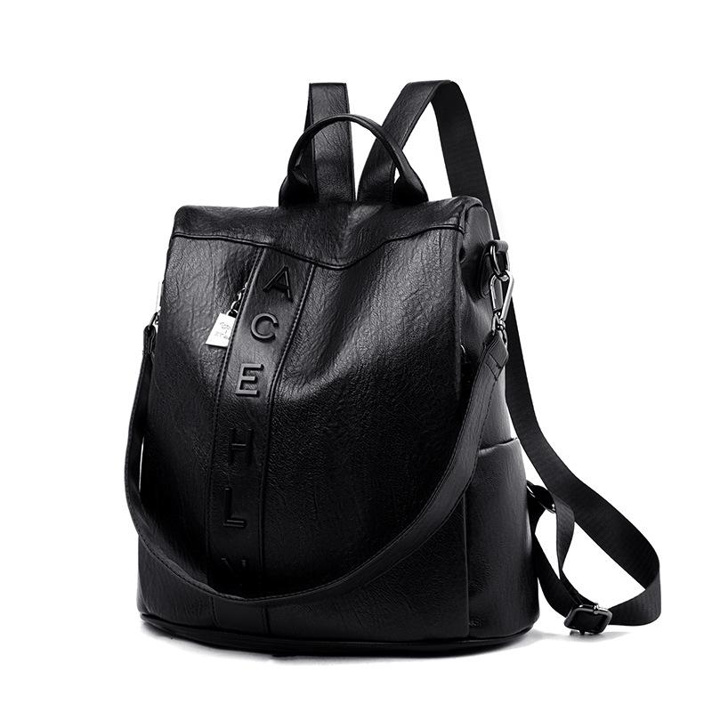 Buy Letter women's backpack simple and versatile anti-theft large ...