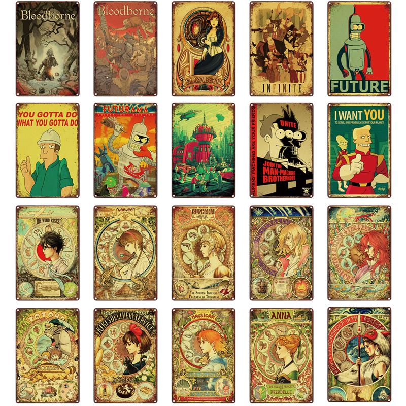 Buy Metal Poster Plaques Retro Tin Signs Bar Pub Coffee Home Iron Plate ...